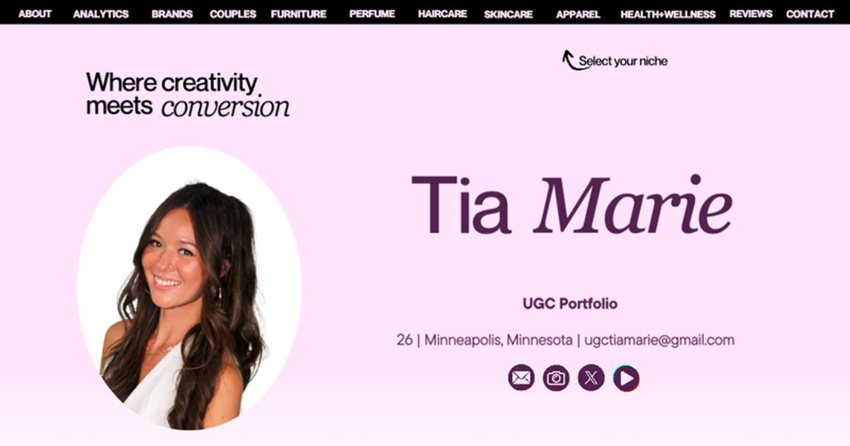 Tia Marie // UGC Portfolio